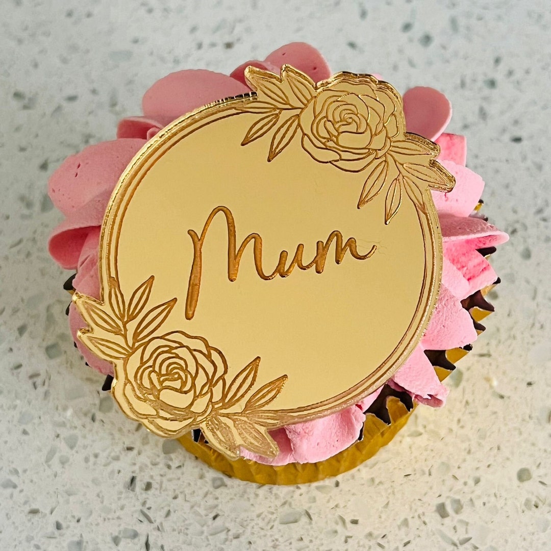 Mum Gift Tag | Mum Cupcake Topper | Various Colours - Etsy