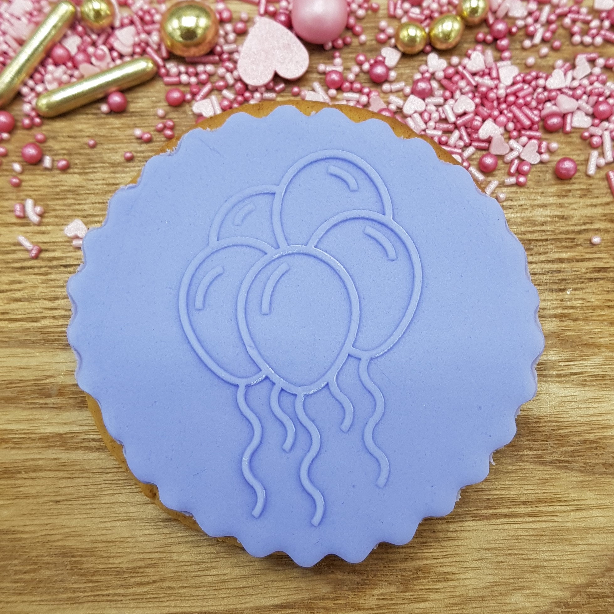 Balloon Design Raised Debossing Embosser for Fondant Cupcakes - Etsy