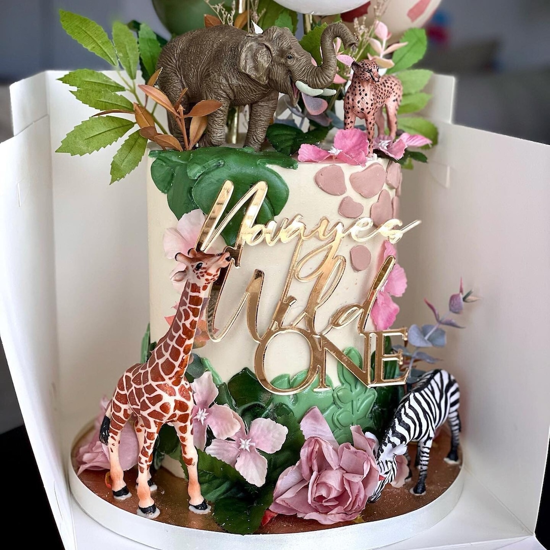 Wild One Cake Charm | Wild One Cake Topper | Safari Theme ...
