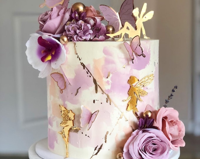 Fairy Fondant, Garden Fairy Cake Figures, Rainbow Fairy Cake Topper ...