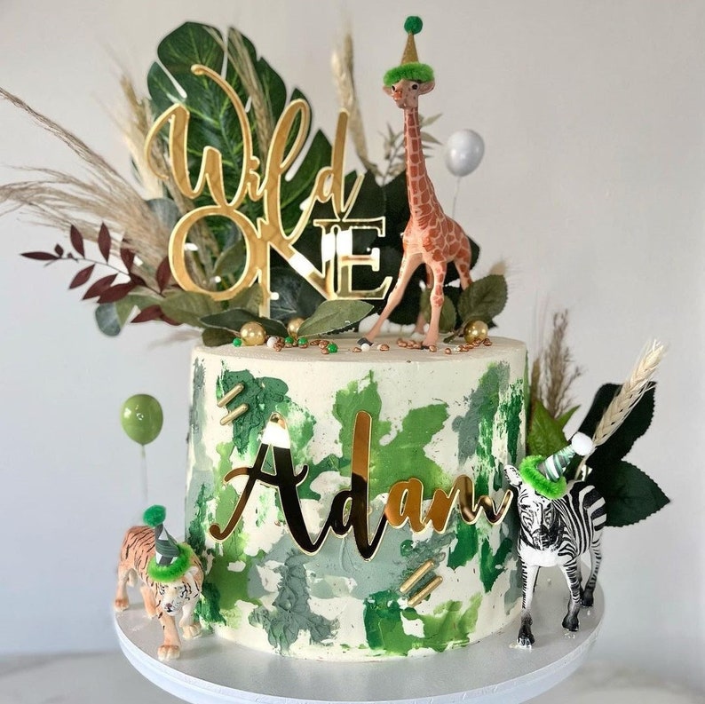 Wild One Cake Topper and Name Charm | Personalised | Various Sizes ...