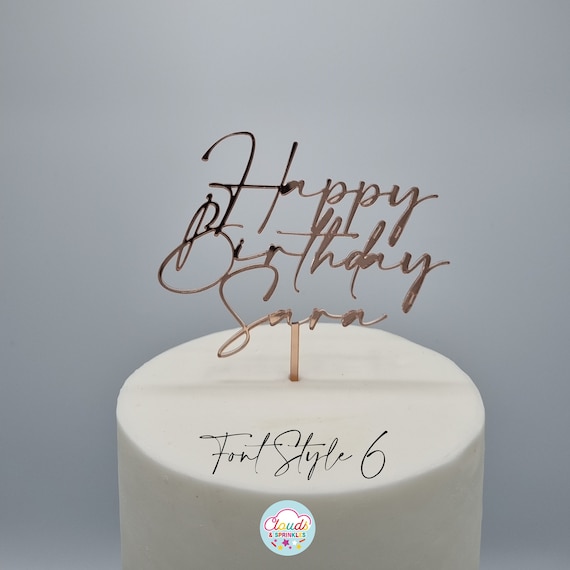 Cake Topper Personalised Various Sizes Colours & Fonts - Etsy