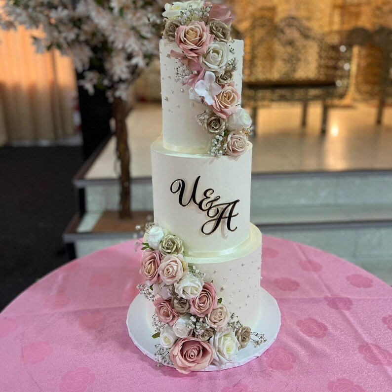 Double Initial Cake Charms | Wedding Initials | Personalised | Various ...