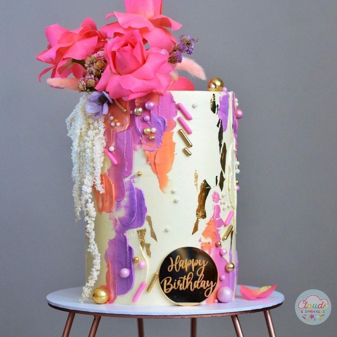 Cake Discs | Personalised | Various Sizes, Colours & Fonts - Etsy