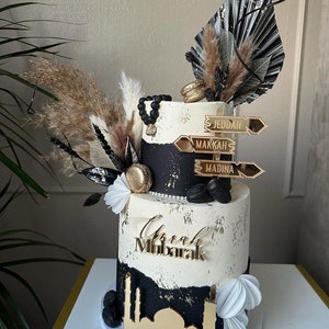 Umrah Mubarak Cake Topper and Charm Set | Various Sizes & Colours - Etsy