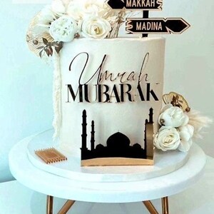 Umrah Mubarak Cake Topper and Charm Set | Various Sizes & Colours - Etsy