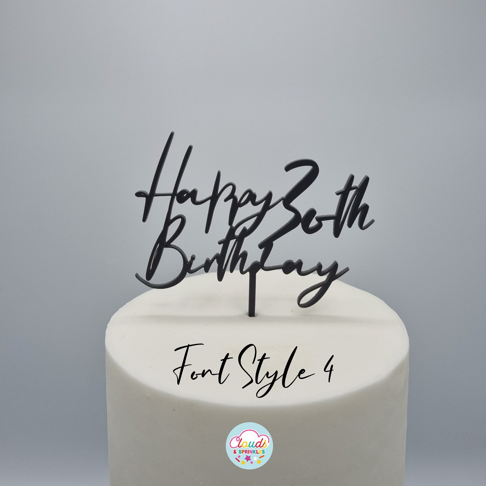 Cake Topper Personalised Various Sizes Colours & Fonts - Etsy