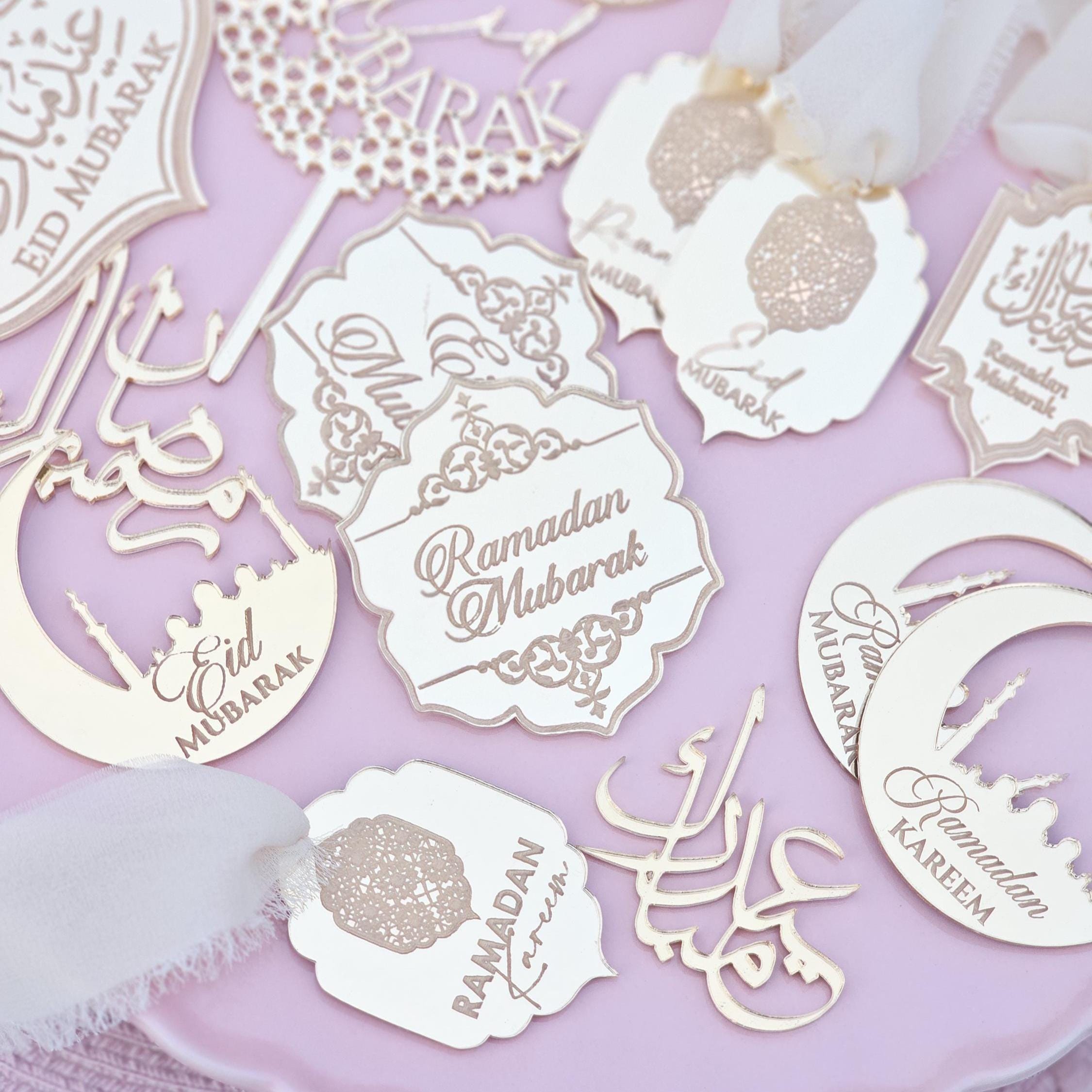 Eid Mubarak Acrylic Cupcake Topper | Bento Topper | Gift Tag - Etsy