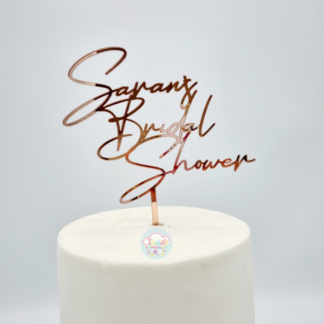 Bridal Shower Cake Topper | Personalised | Various Sizes, Colours ...