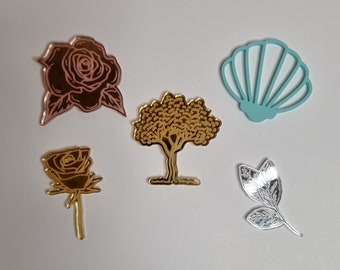 Acrylic Cake Charms Gingko Leaf Range of Colour Size & - Etsy