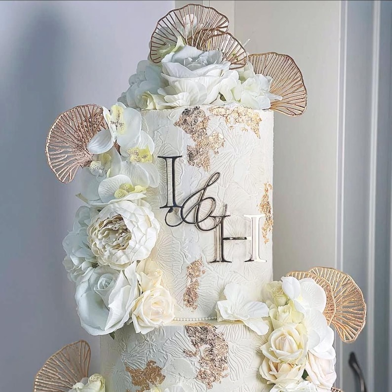 Double Initial Cake Charms | Wedding Initials | Personalised | Various ...
