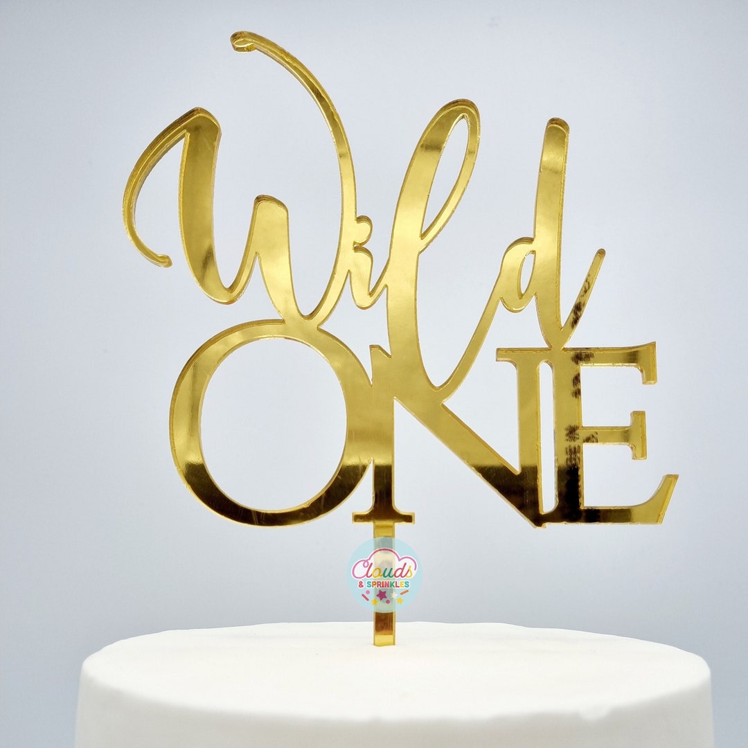 Wild One Cake Topper Various Sizes & Colours - Etsy