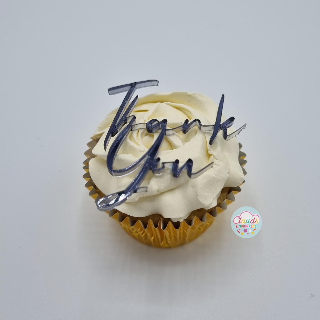 Mini Cupcake Toppers | Personalised | Various Sizes, Colours & Fonts - Etsy