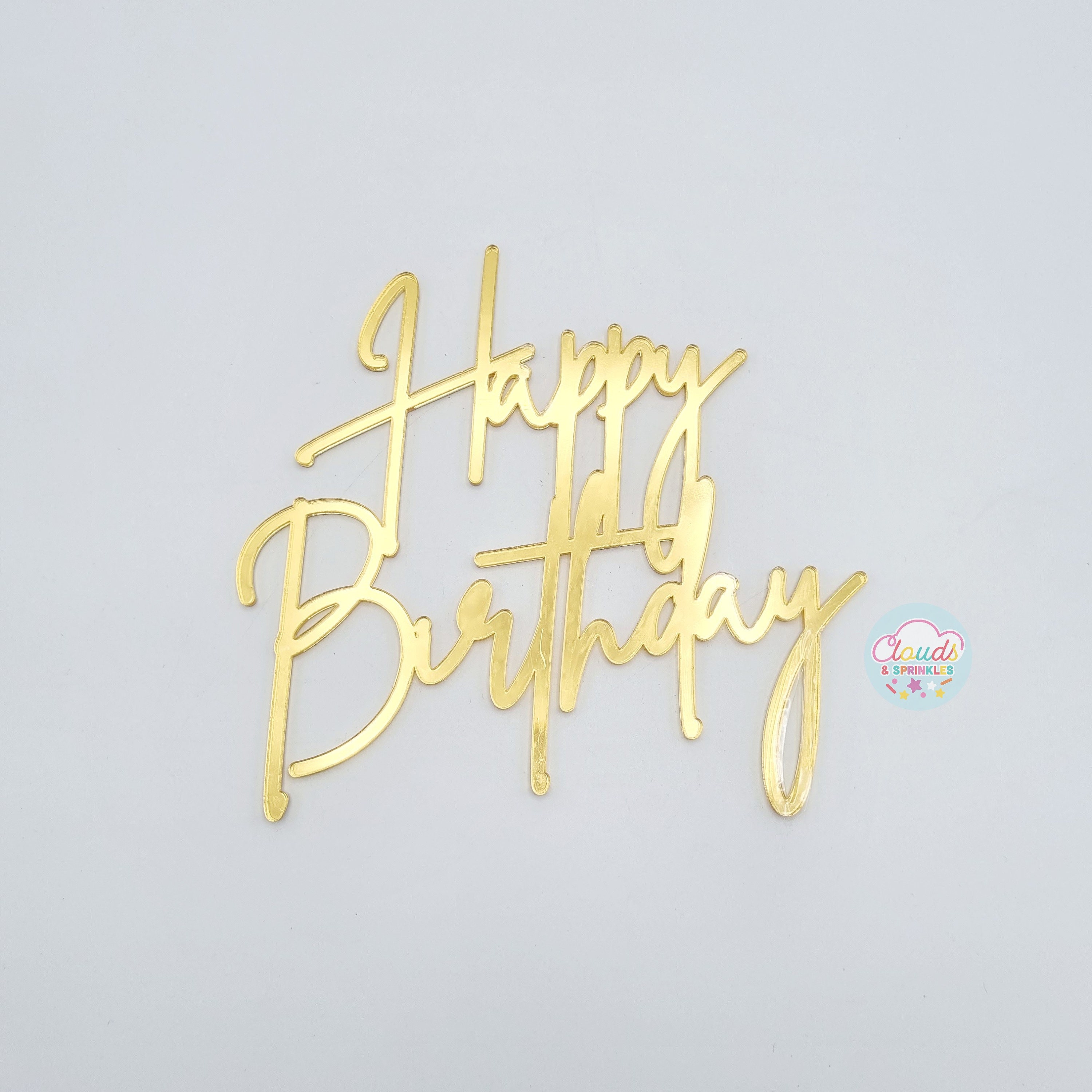 Happy Birthday Cake Charm | Personalised | Various Sizes & Colours - Etsy