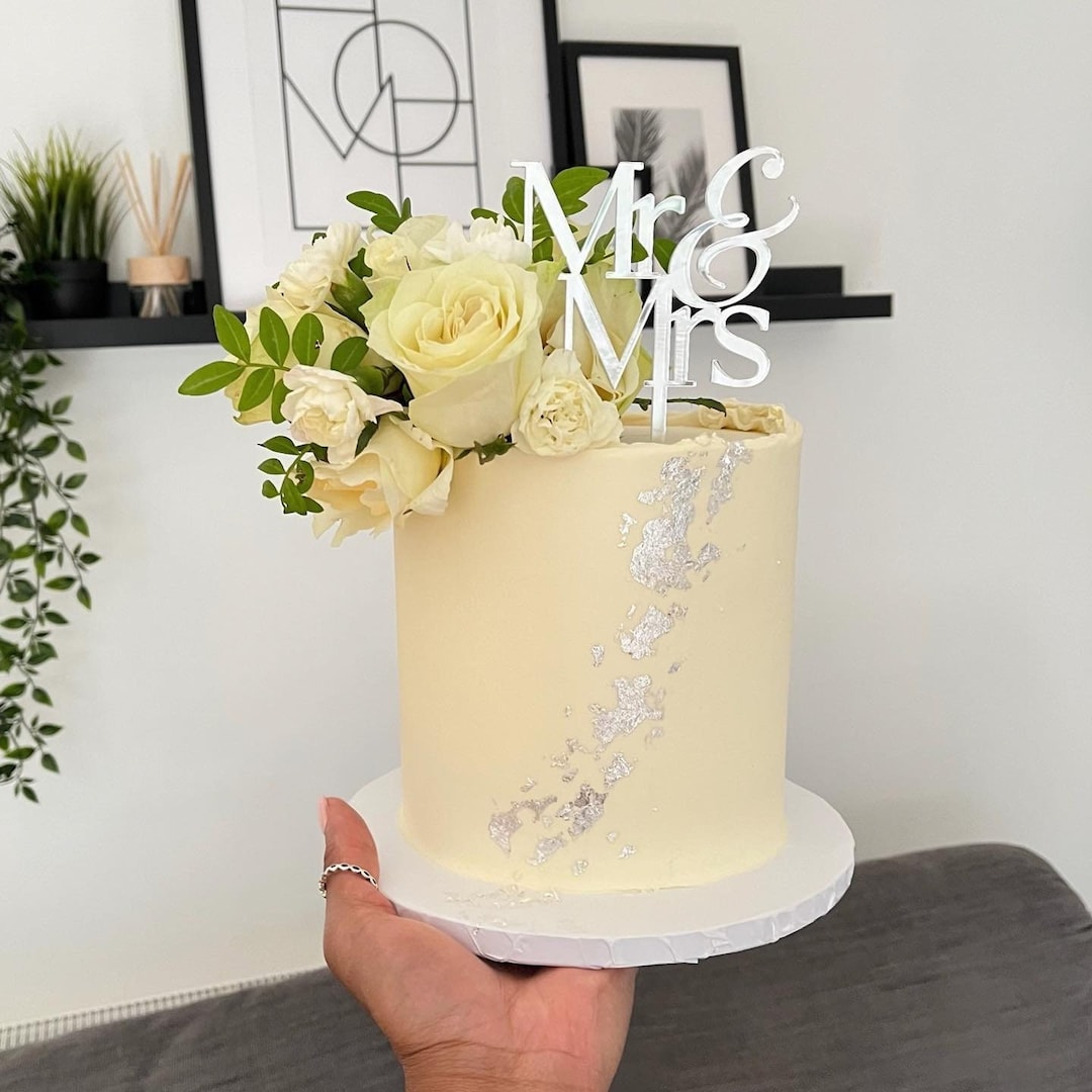 Mr & Mrs Cake Topper | Various Sizes and Colours - Etsy