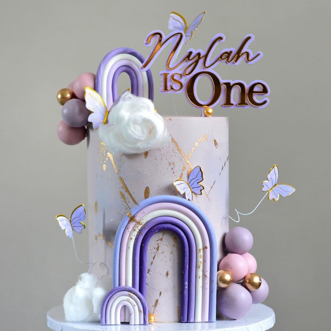 Double Layer Cake Topper | Name is Age | Personalised | Various Sizes ...