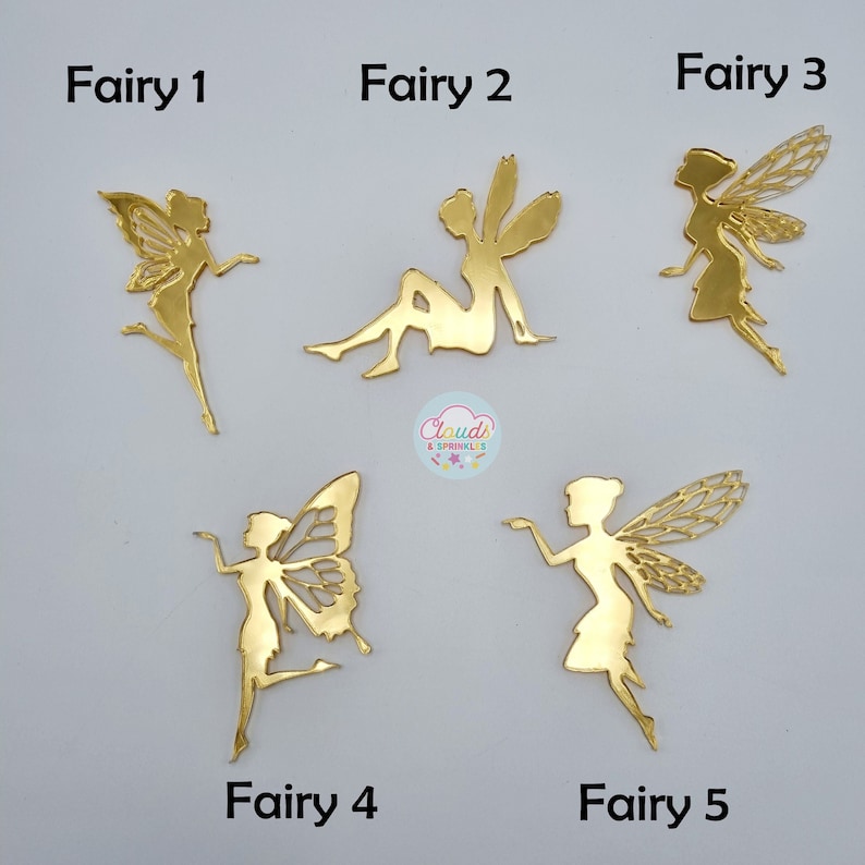 Fairy Cake Topper Fairy Cake Charms Acrylic Cake Charms - Etsy