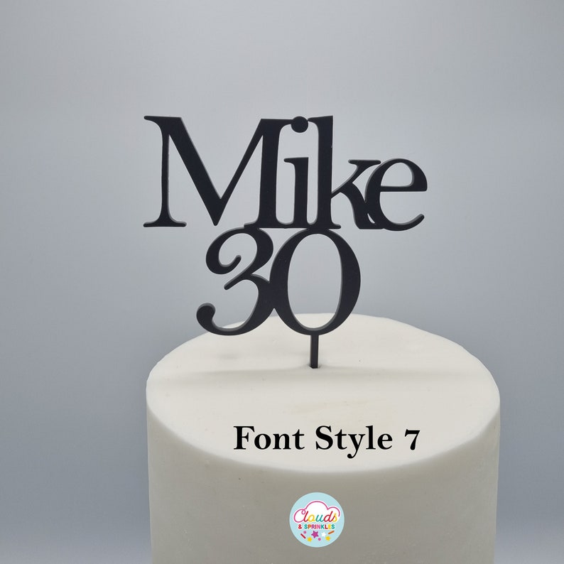 Cake Topper Personalised Various Sizes Colours & Fonts | Etsy