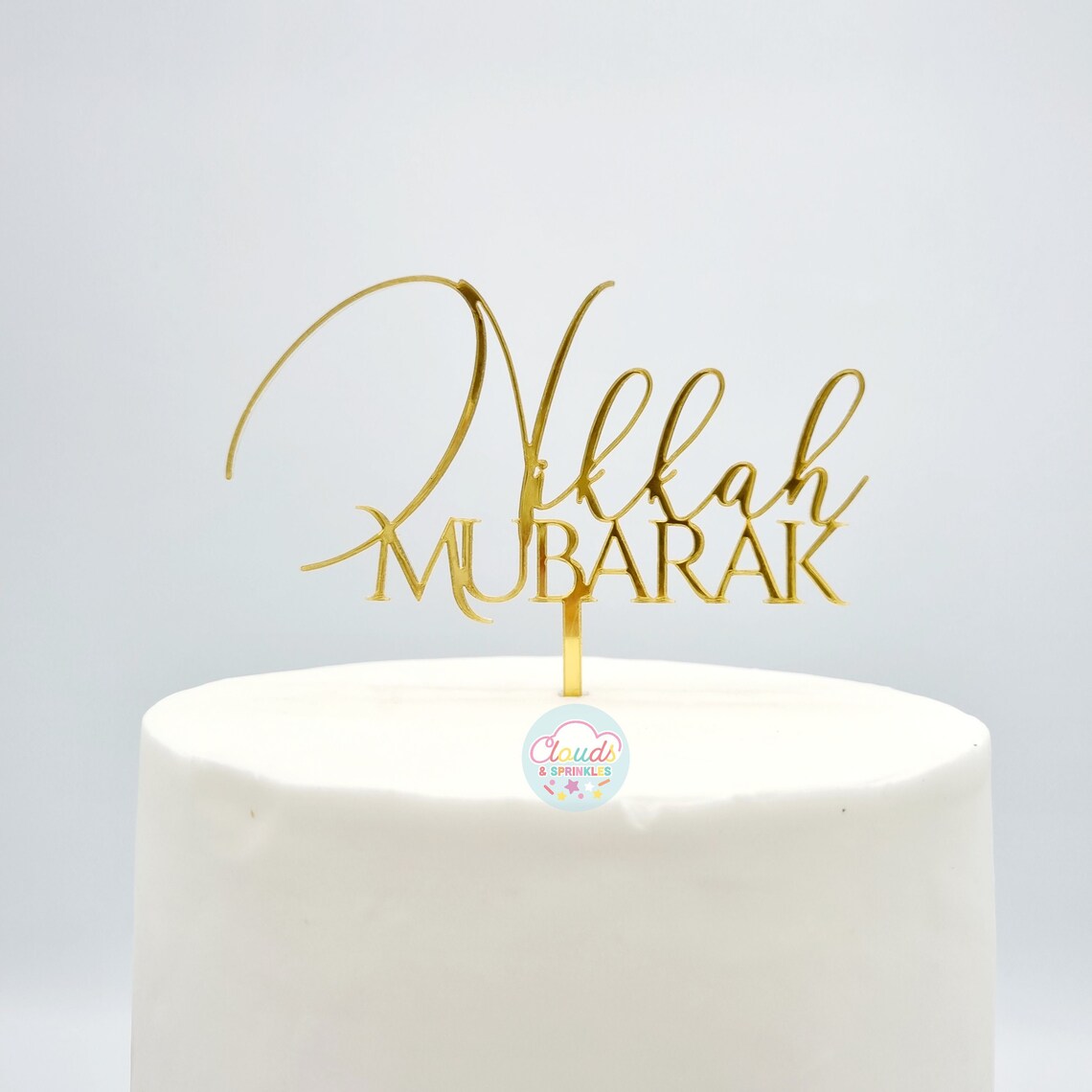 Nikkah Mubarak Cake Topper | Various Sizes & Colours - Etsy