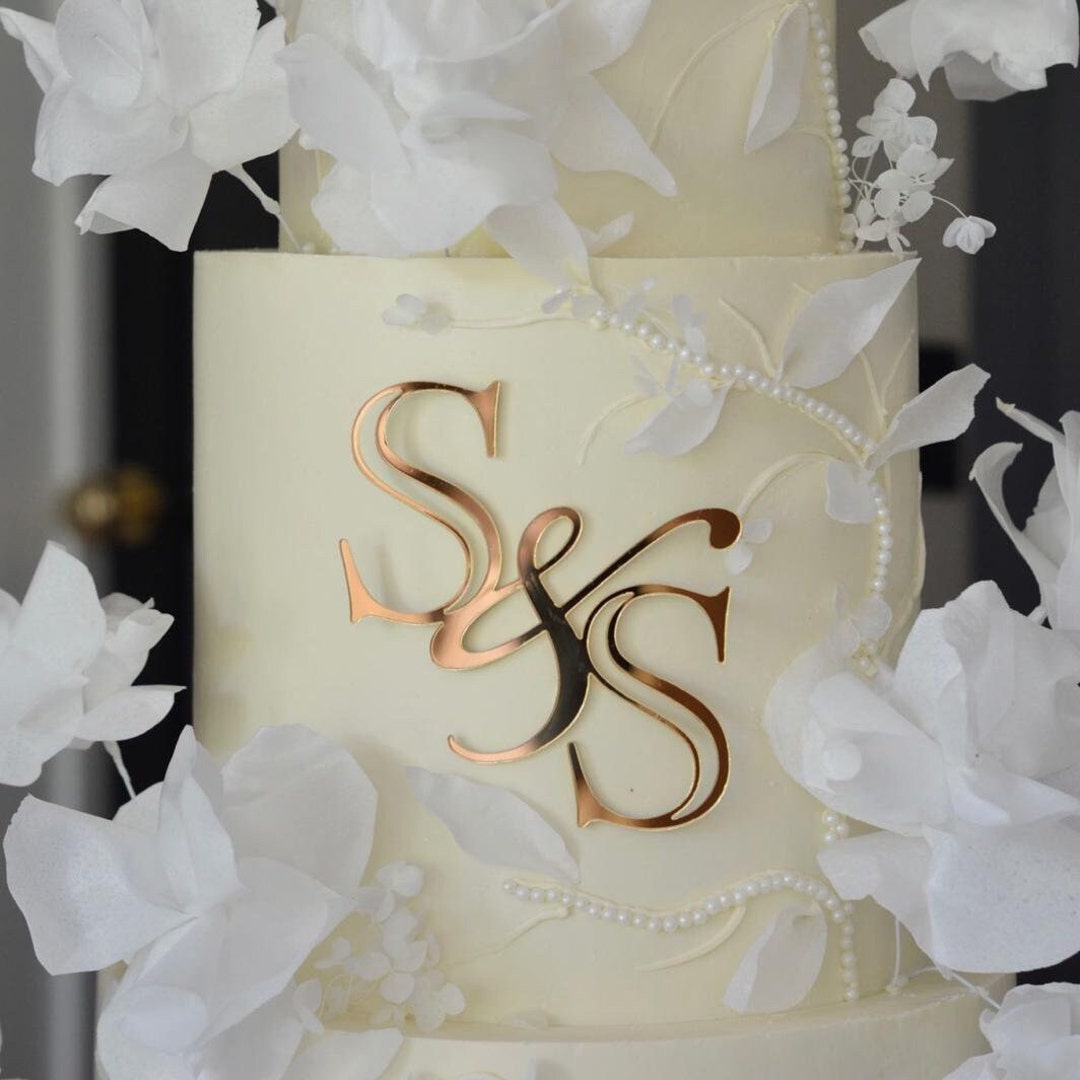 Double Initial Cake Charms | Wedding Initials | Personalised | Various ...