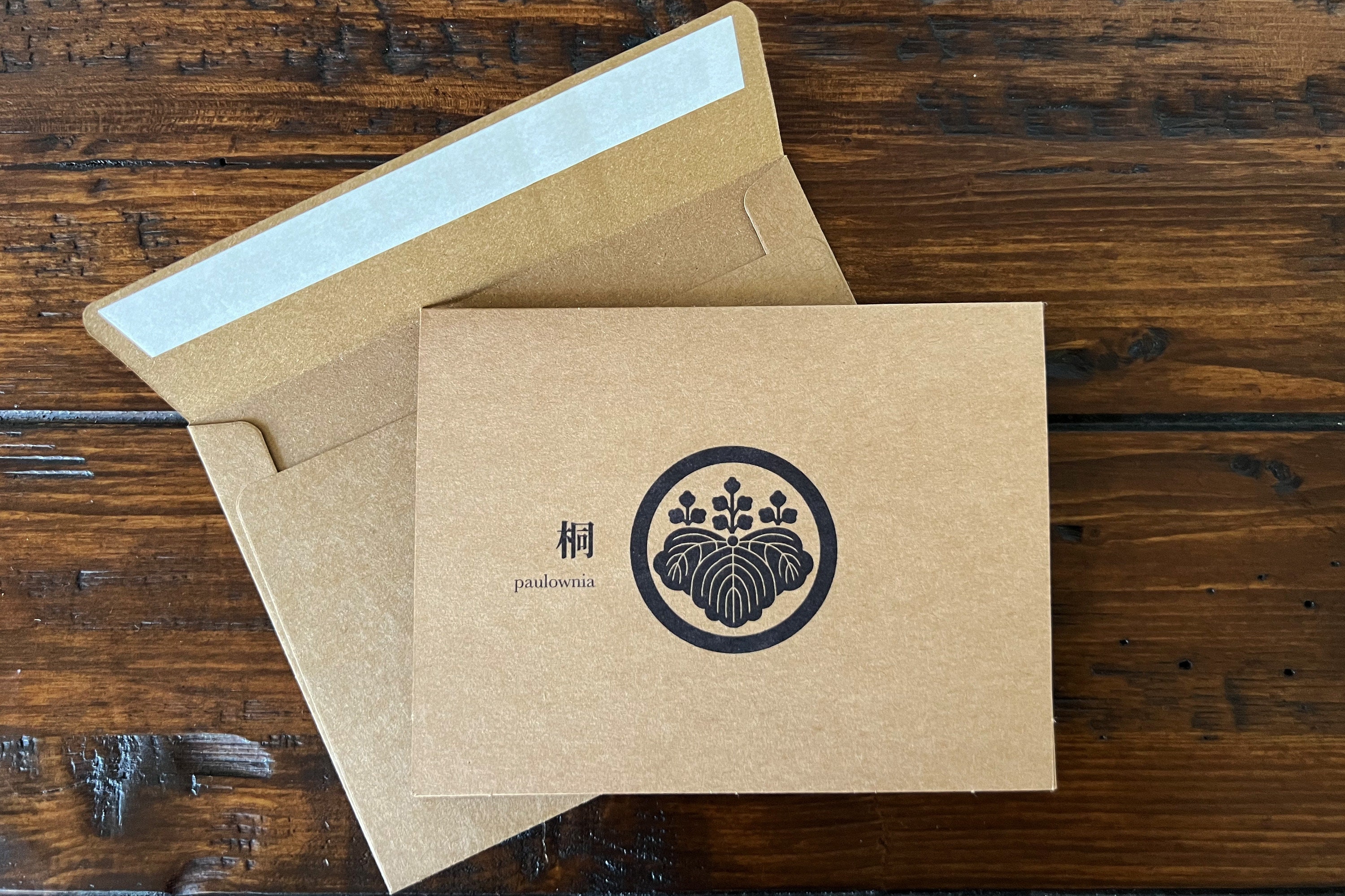 PAULOWNIA Japanese Kamon Note Cards With Matching Envelopes - Etsy