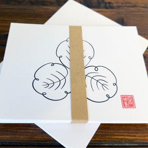 OAK Line Drawing Note Cards With Artist Seal Stamp Includes Matching ...