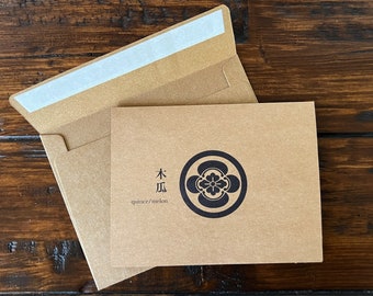 PLUM BLOSSOM CLEARANCE - Kamon Note Cards With Matching Envelopes (set ...