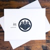 OAK Line Drawing Note Cards With Artist Seal Stamp Includes Matching ...