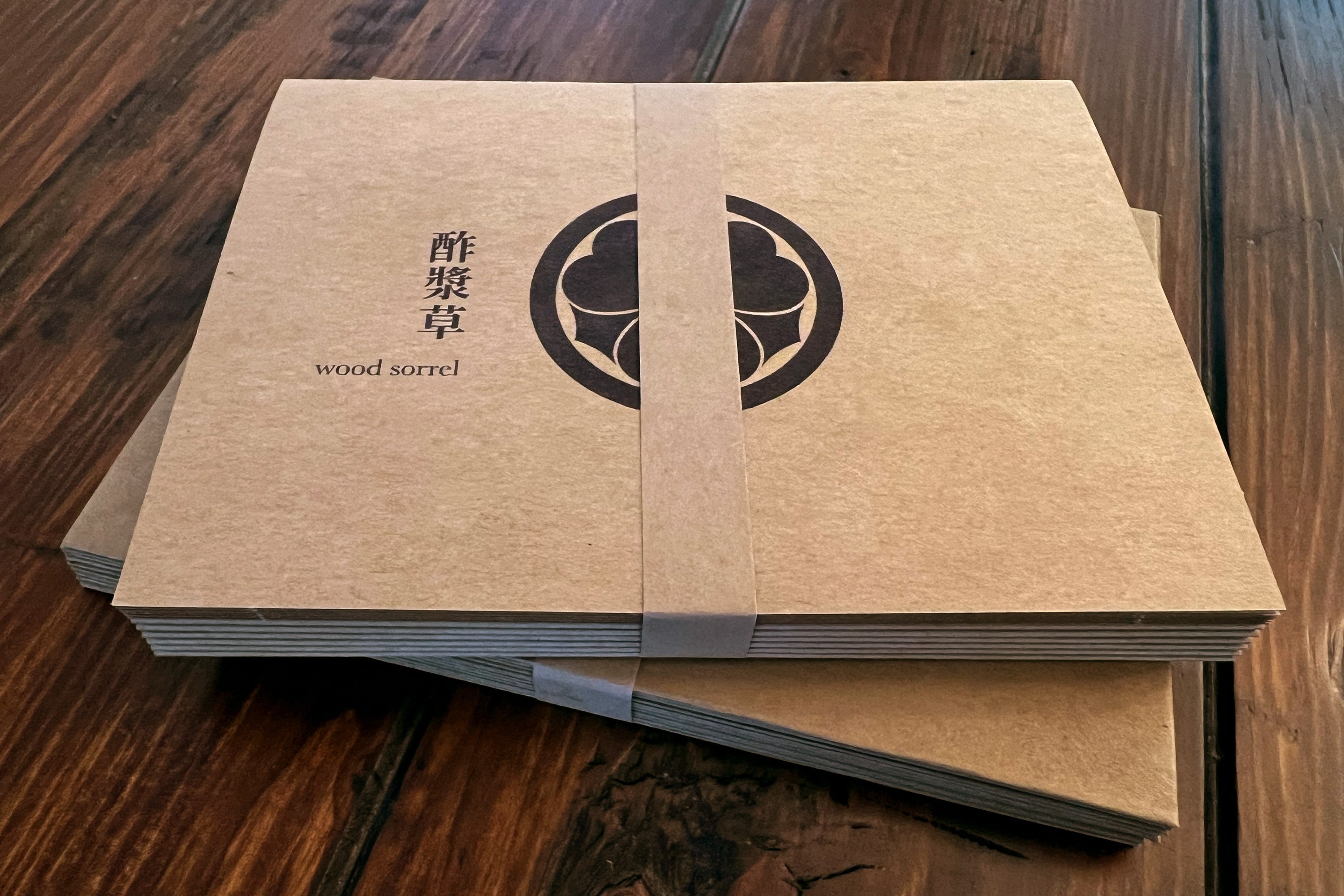 WOOD SORREL Japanese Kamon Note Cards With Matching - Etsy