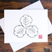 OAK Line Drawing Note Cards With Artist Seal Stamp Includes Matching ...