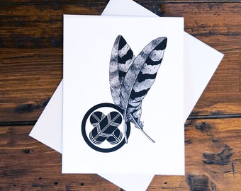 PLUM BLOSSOM CLEARANCE Kamon Note Cards With Matching - Etsy