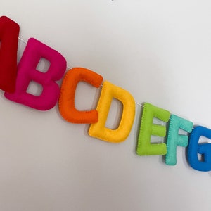Alphabet Garland. Felt Alphabet. Rainbow ABC Garland. - Etsy