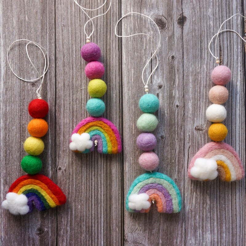 Rainbow Keychain - Etsy