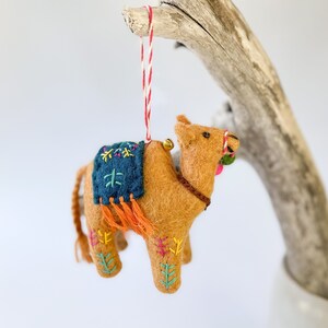 Felted Camel Ornament. Felt Christmas Ornament. Felted Lucky Camel - Etsy