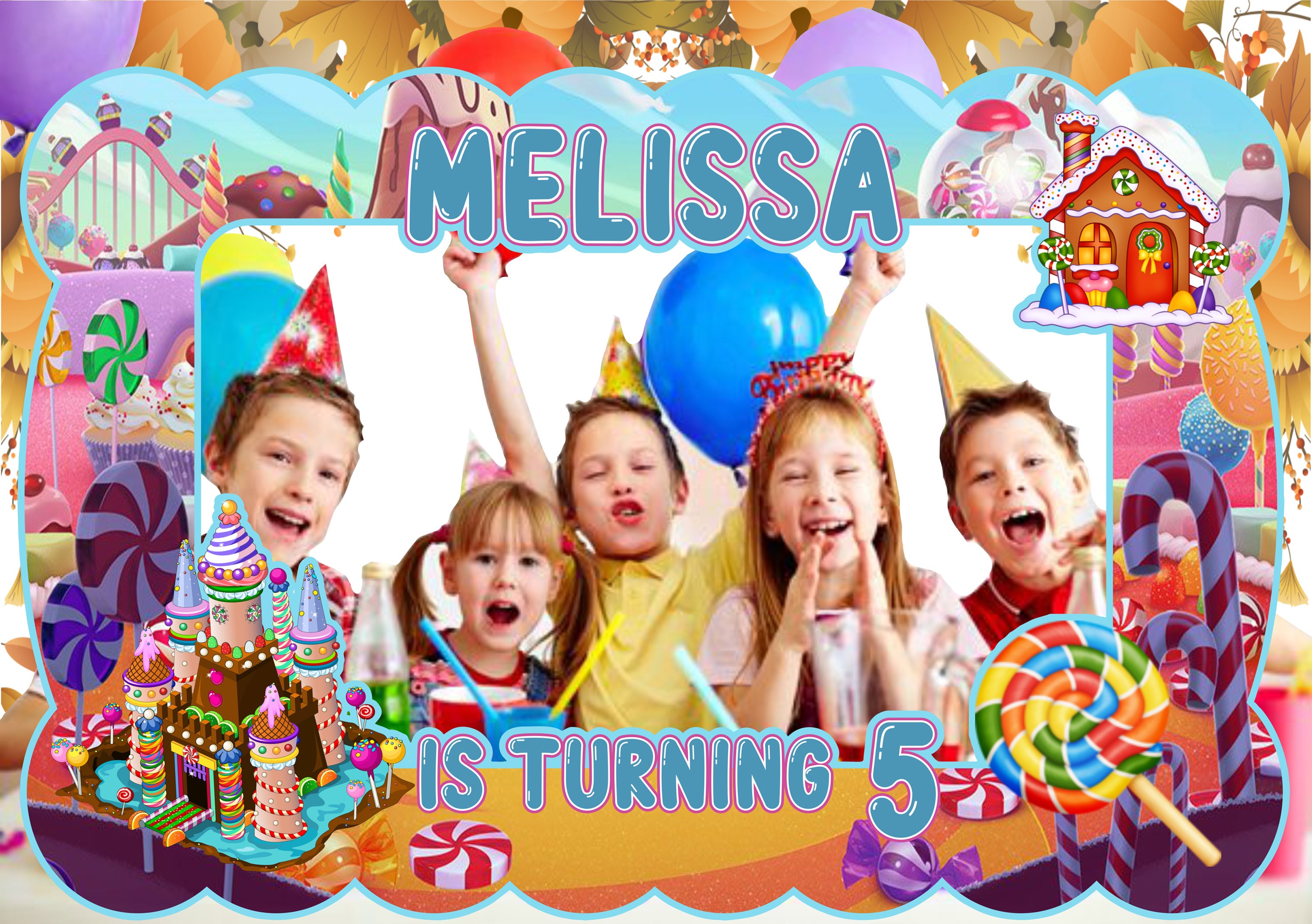 Candyland Photo Booth Frame Candyland Birthday Party - Etsy 日本