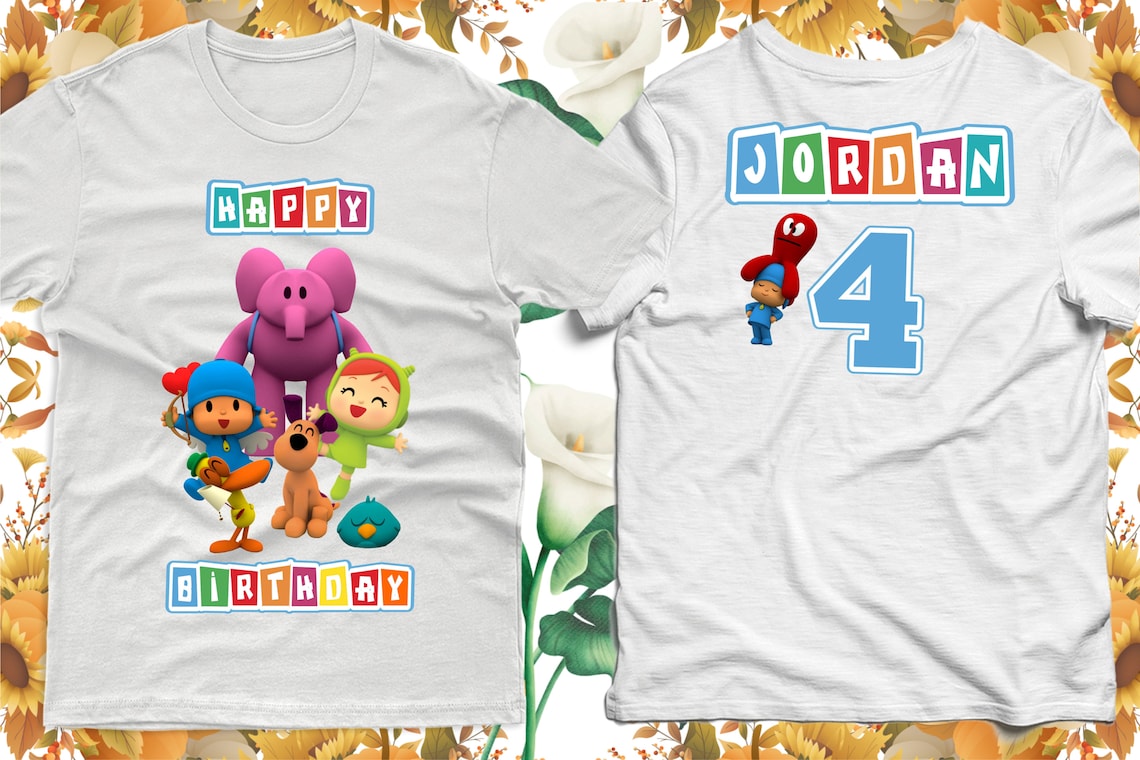 Pocoyo Iron on Transfer, Pocoyo Front Back Shirt, Pocoyo Birthday Party ...