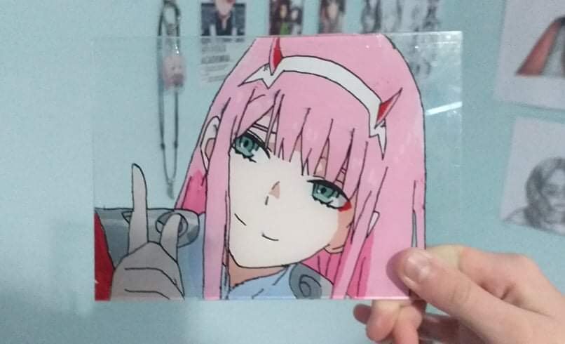 Zero Two Anime Glass Painting - Etsy