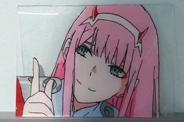 Zero Two Anime Glass Painting - Etsy