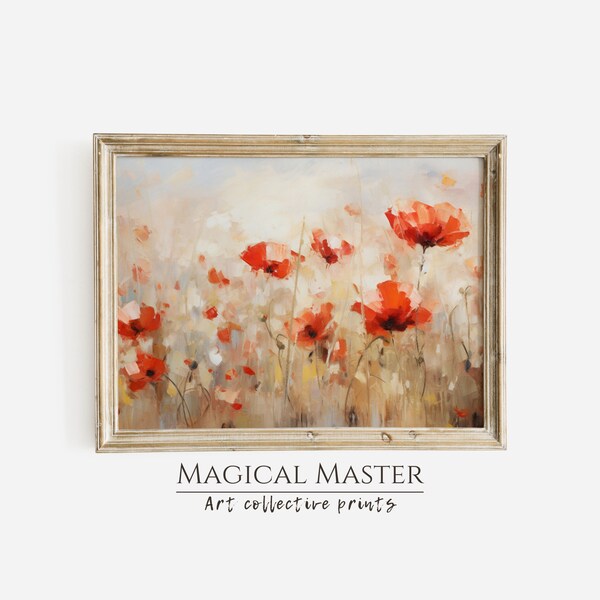 Abstract Poppies - Etsy