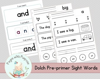 Dolch Sight Words - Etsy