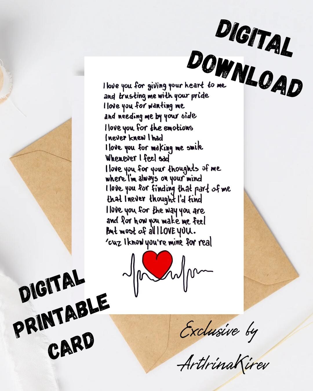 Husband Birthday Printable Gift Card. to My Husband Message Card ...