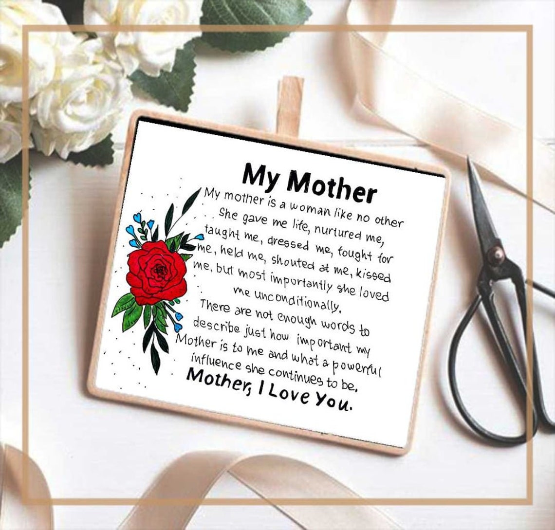 To My Mom Card Gift. Birthday Card for Mom. Thank You Mom Card Gift ...