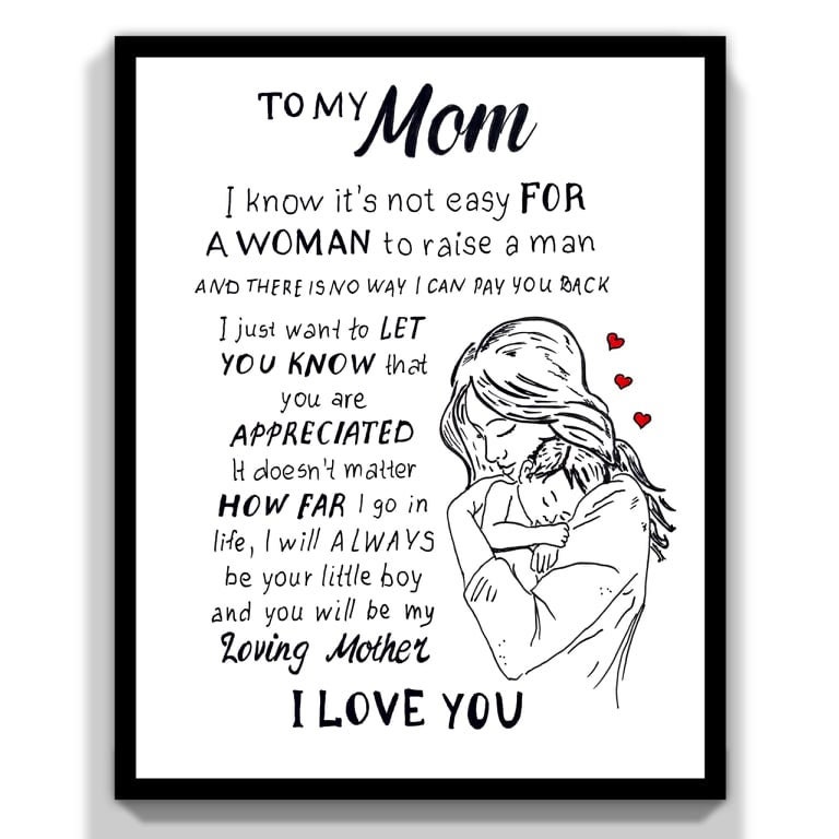 To My Mom From Son Card Print. Son to Mom Gift Card. Mothers Birthday ...