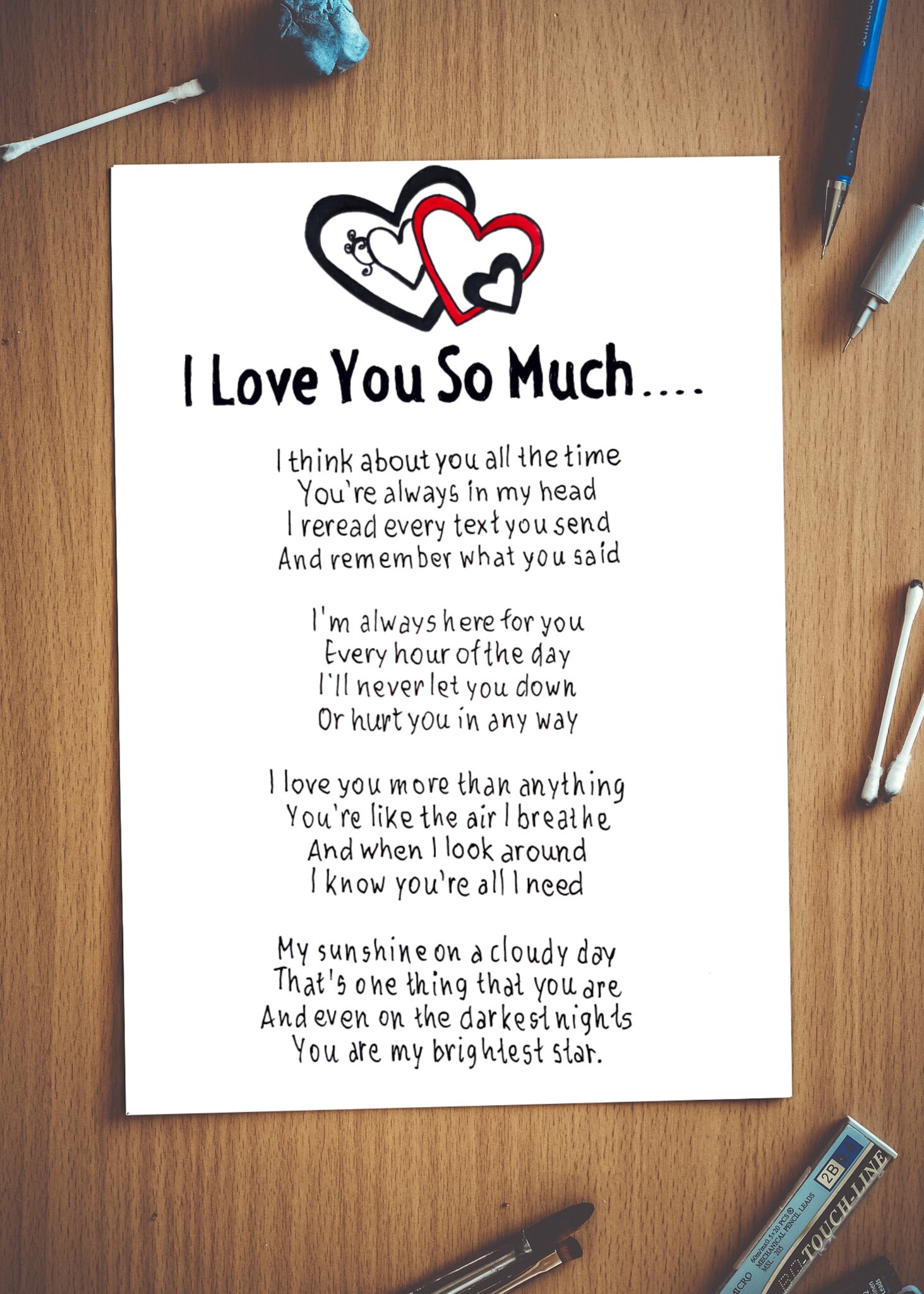 I Love You so Much Card Print. Husband Birthday Card. to My Husband ...