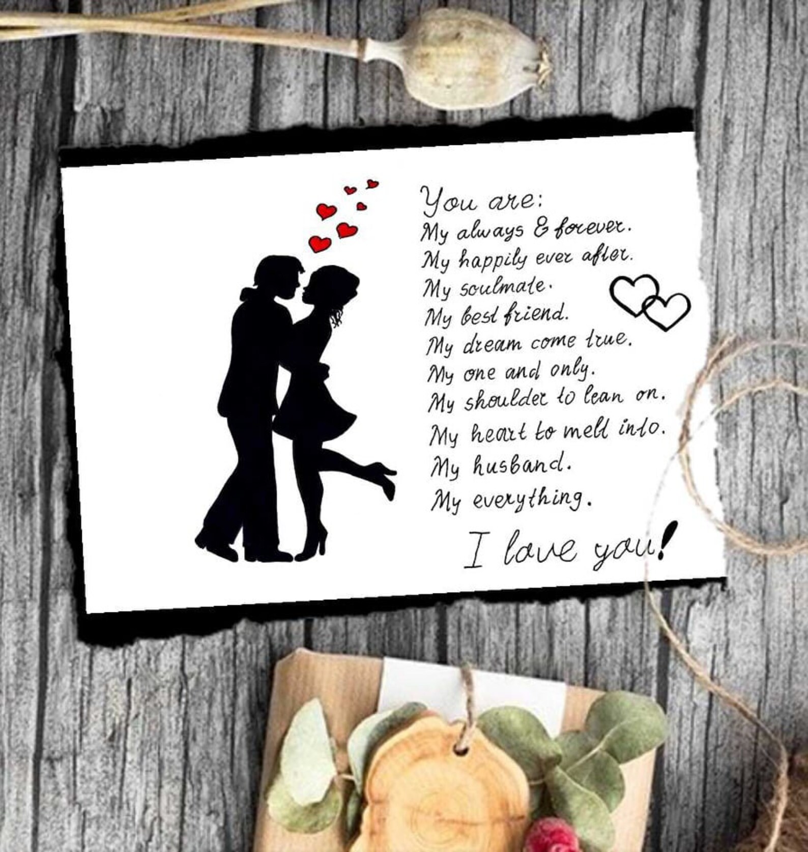 Happy Birthday Message Card Gift for Husband. to My Husband Card ...