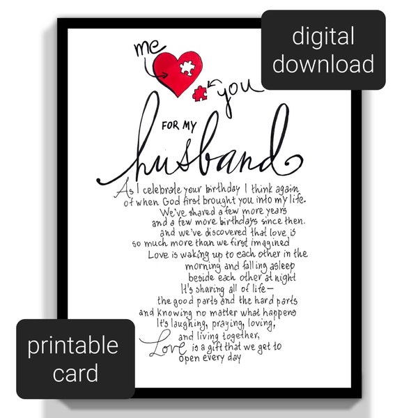 Card for Husband - Etsy