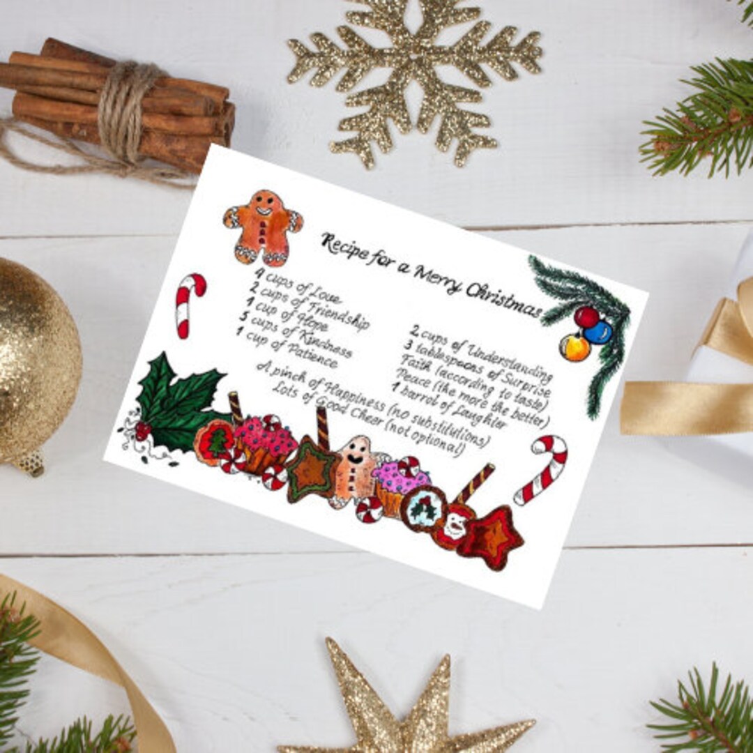 Recipe for a Merry Christmas Art Print. Recipe for a Merry Christmas ...