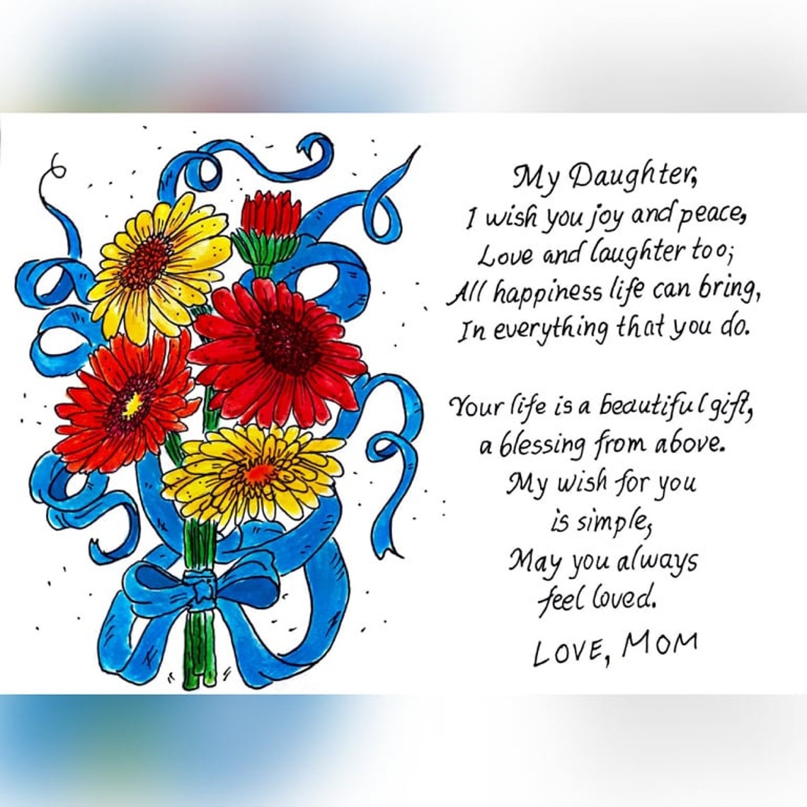 To My Daughter Birthday Card Print Daughter Birthday Wishes Etsy to-my-daughter-birthday-card-print-daughter-birthday-wishes-etsy