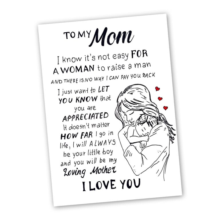 To My Mom From Son Card Print. Son to Mom Gift Card. Mothers Birthday ...