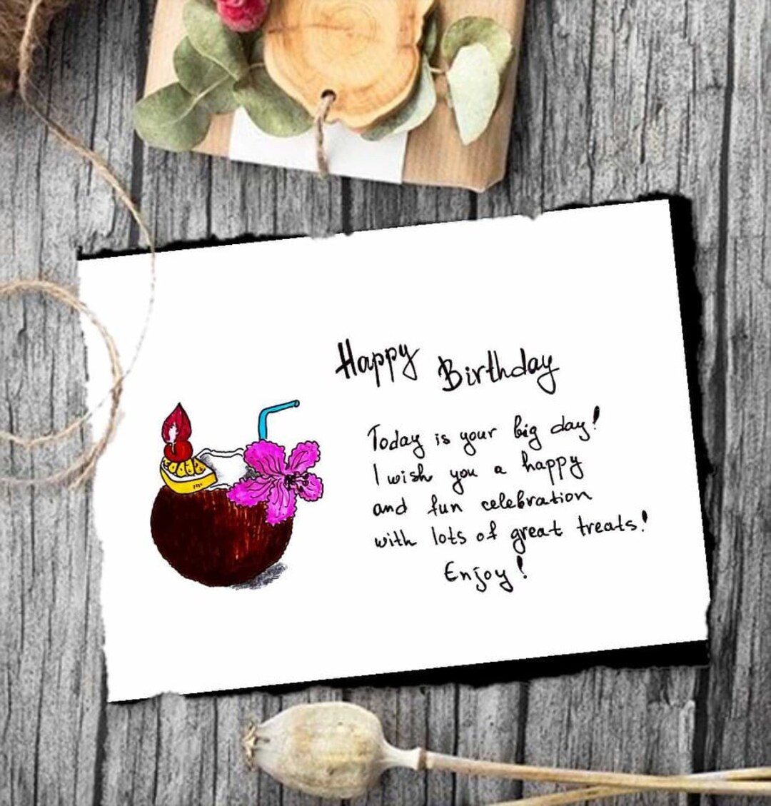 Happy Birthday Printable Card With Quote. Printable Birthday - Etsy